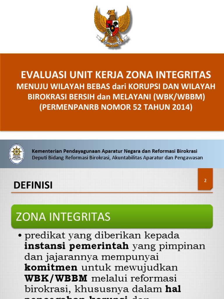 Paparan MenPAN RB Zona Integritas | PDF
