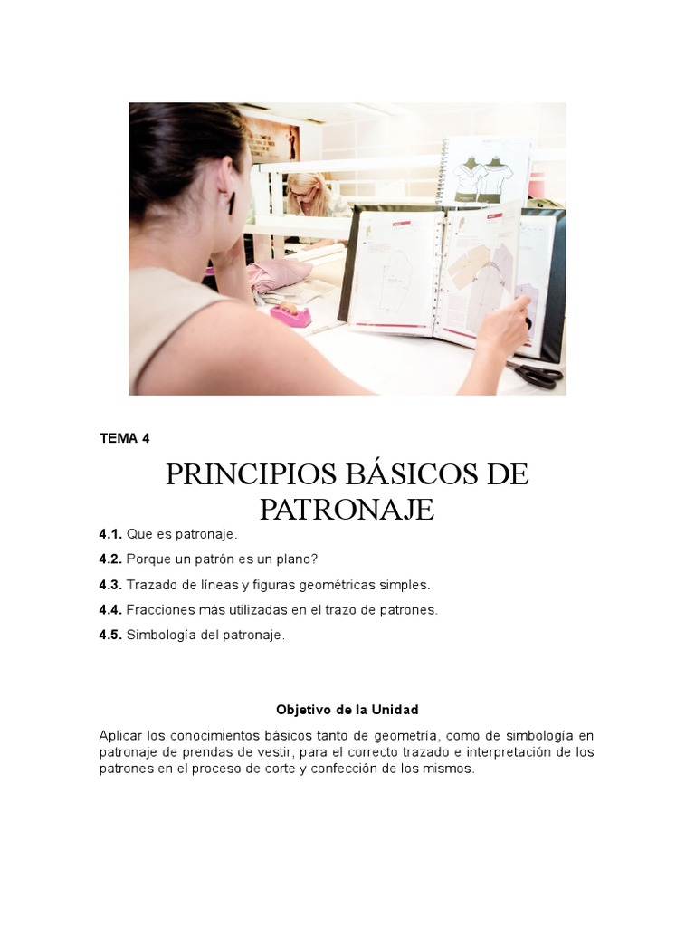 Tema 4 Principios de Patronaje | PDF