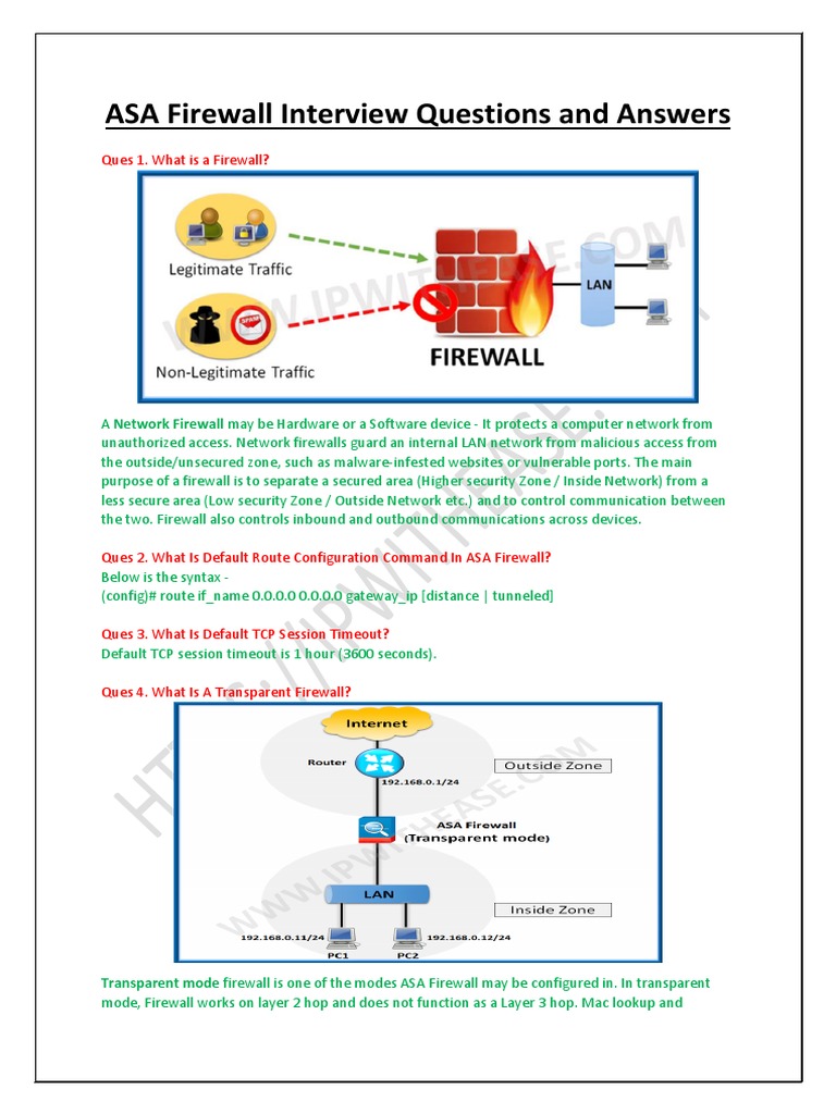 ASA Firewall Interview Questions and Answers Vol 1.0 | PDF ...