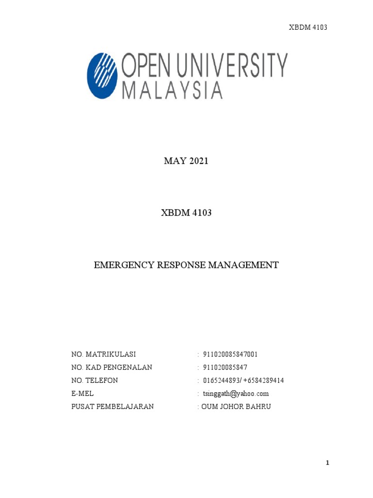XBDM 4103 Natural Disaster Assignment | PDF | Wildfire | Fires