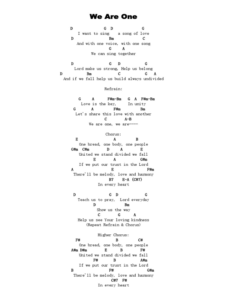 We Are One by Carol Banawa | PDF