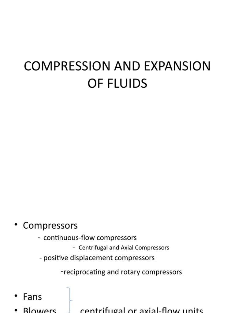 Compression and Expansion of Fluids | PDF | Pump | Gas Turbine