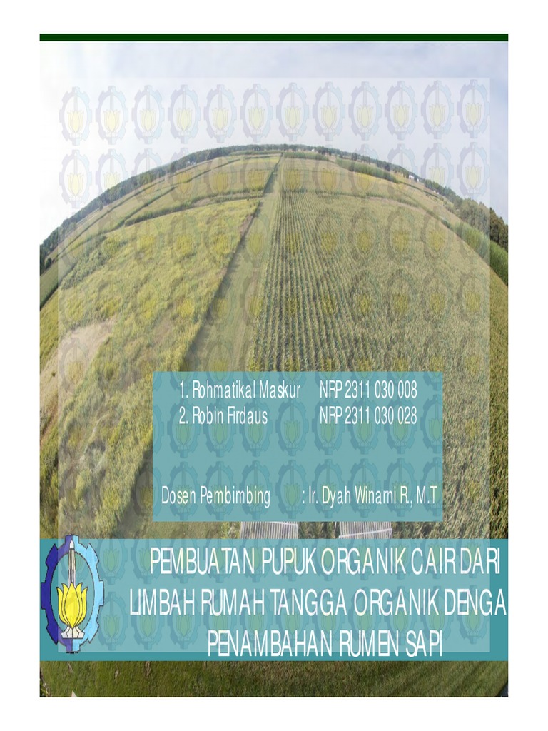 Pembuatan Pupuk Organik Cair Dari Limbah Rumah Tangga Organik Denga ...