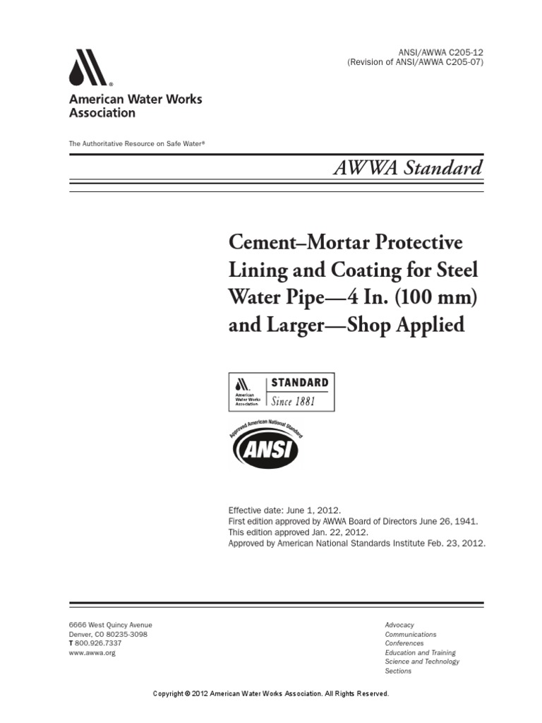 Awwa C205 2012 | PDF
