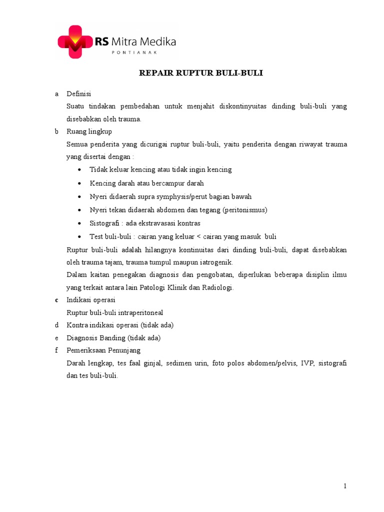 8 Repair Ruptur Buli (5-578) | PDF