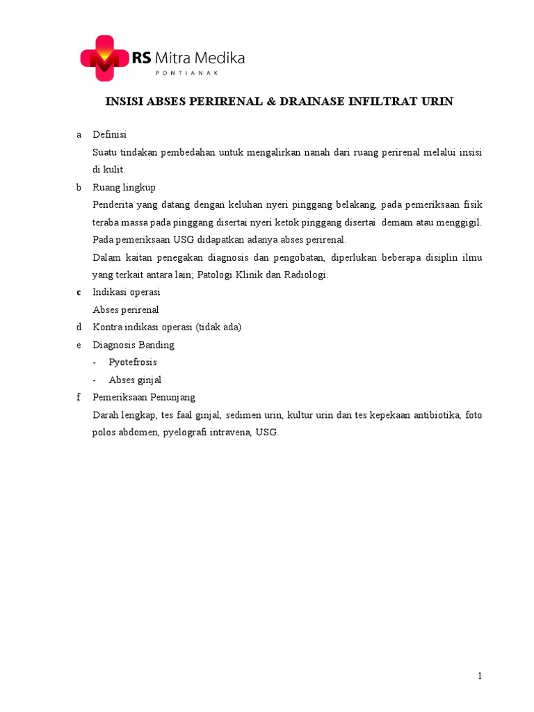 Insisi dan Drainase Abses Perirenal | PDF | Sains & Matematika