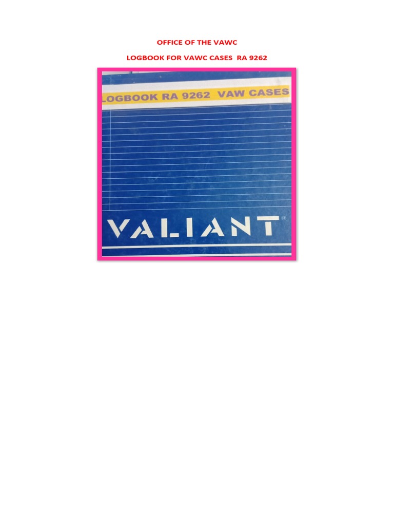 Logbook For Ra 9262 Cases | PDF