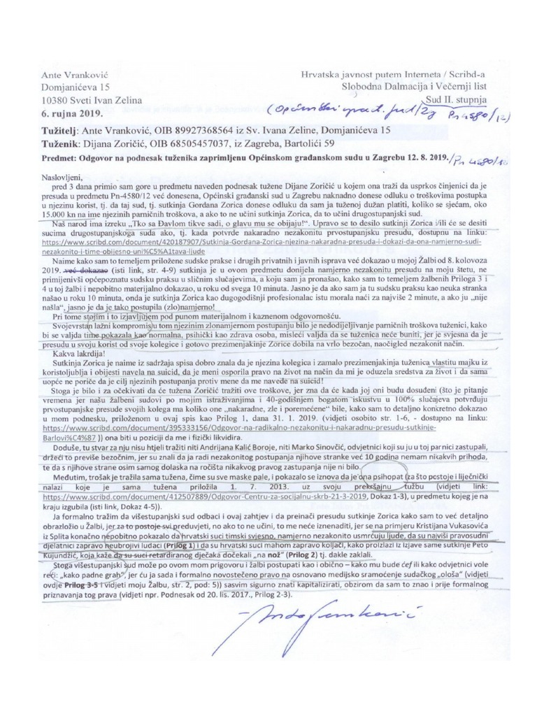 Podnesak 6 9 2019 | PDF