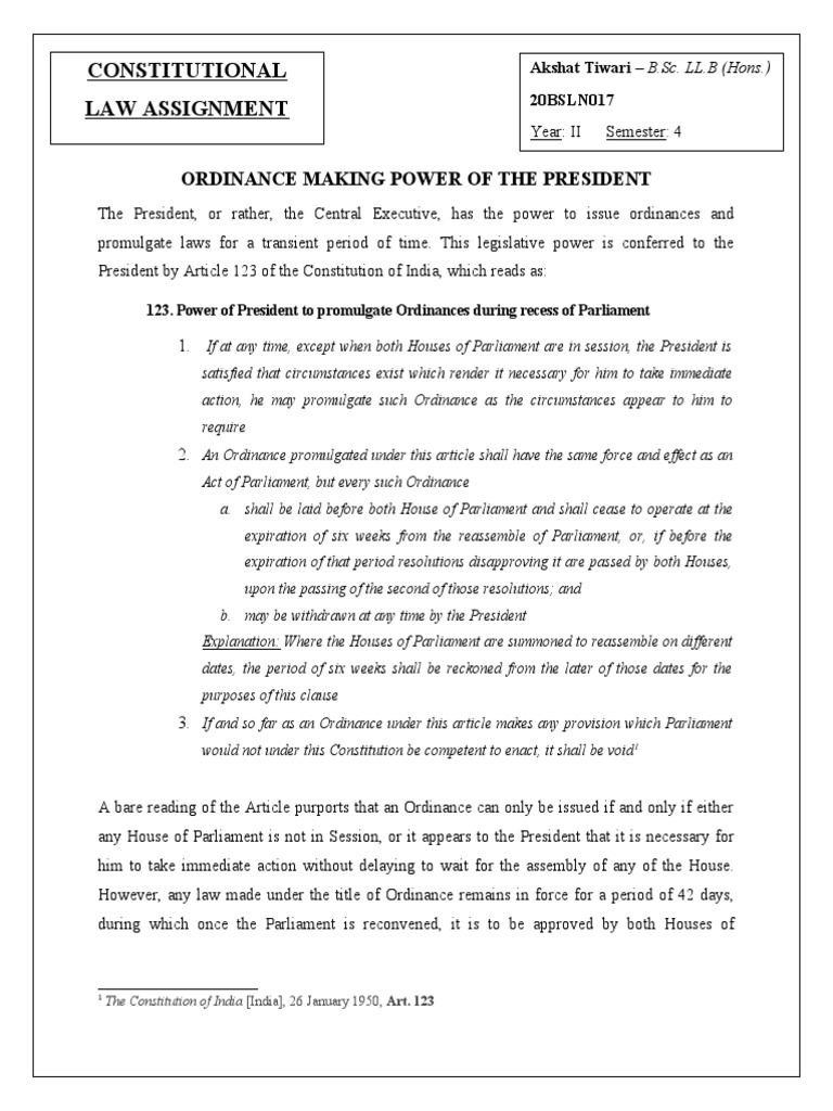 Ordinance Making Power of The President | PDF | Government | Public Sphere