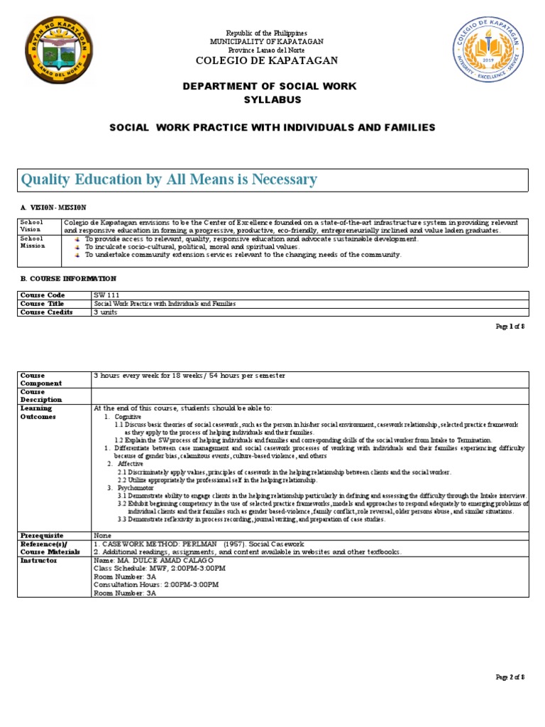 SW3 Syllabus | PDF