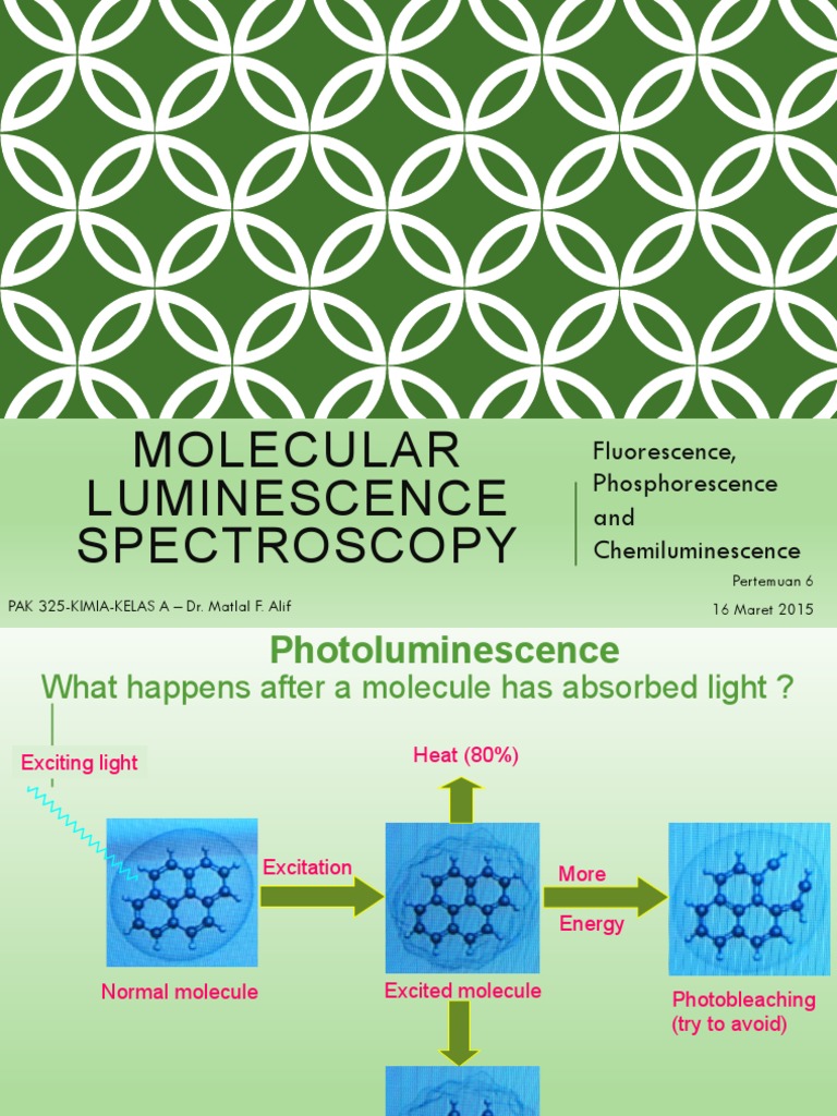 Molecular Luminescence Spectroscopy Overview | PDF | Fluorescence ...