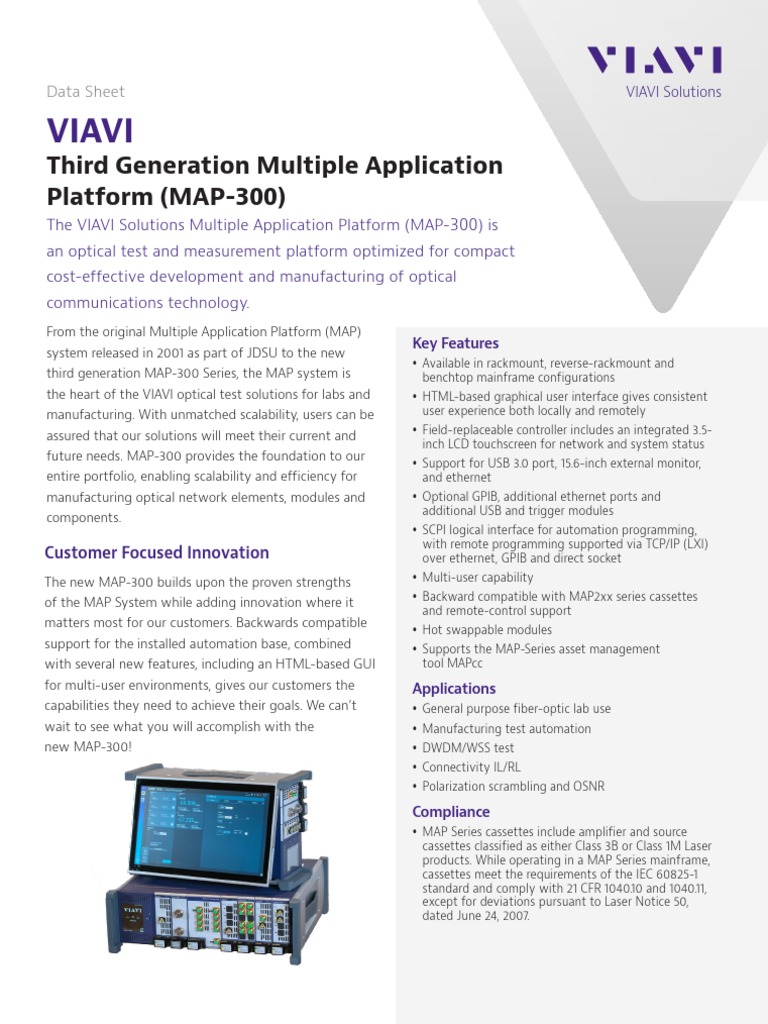 Viavi: Third Generation Multiple Application Platform (MAP-300) | PDF ...