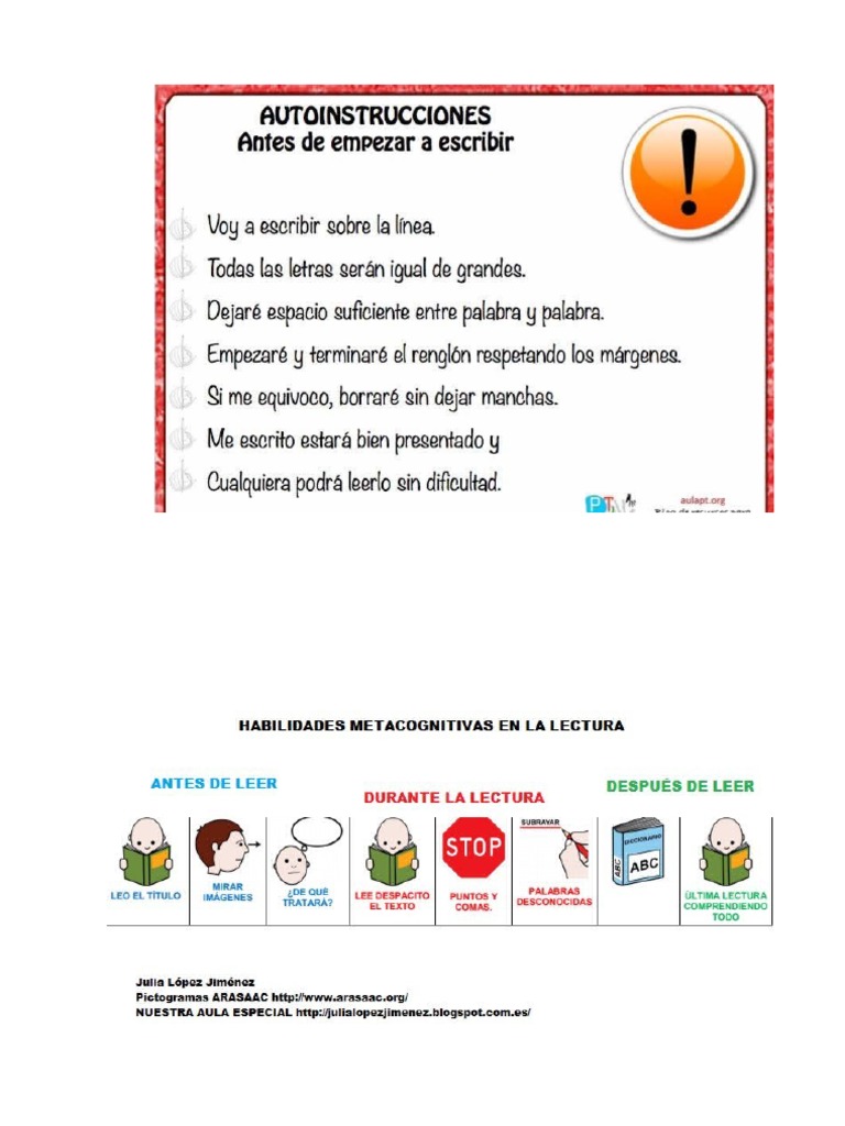 Autoinstrucciones Lectura | PDF