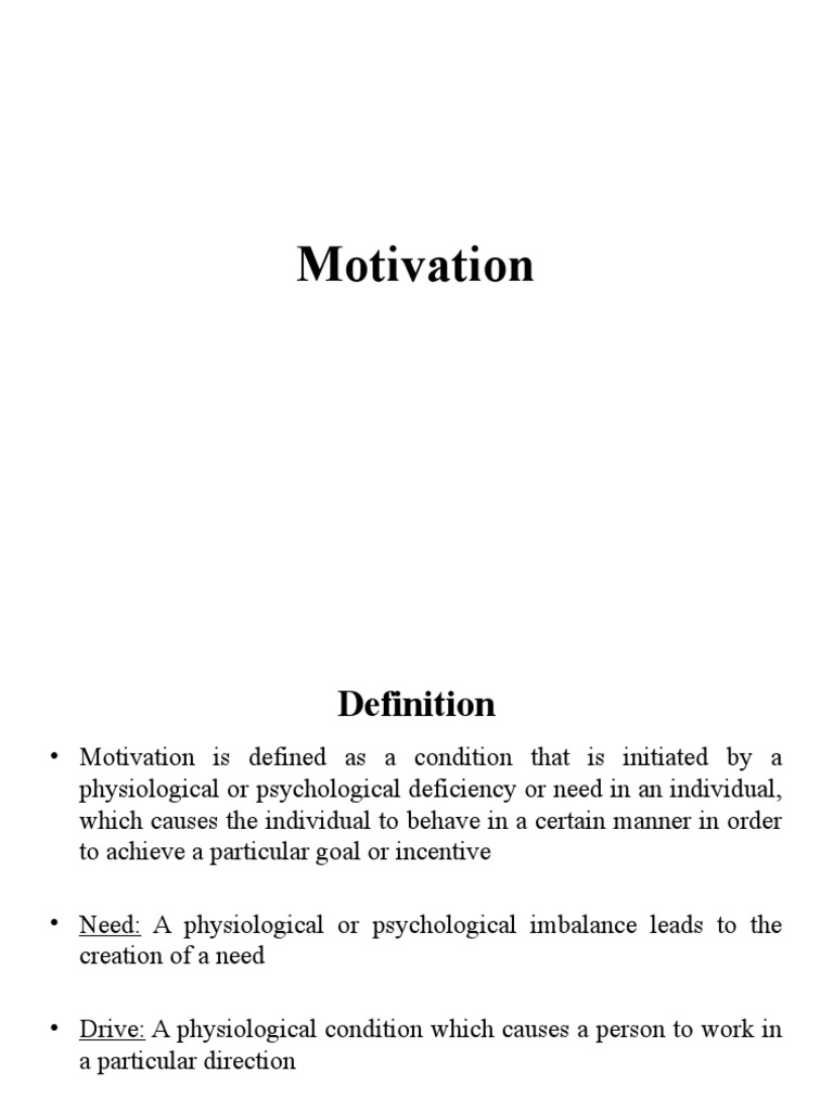 Motivation- OB | PDF | Motivation | Motivational