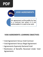 Void Agreements-1 | PDF | Restraint Of Trade | Law Of Obligations