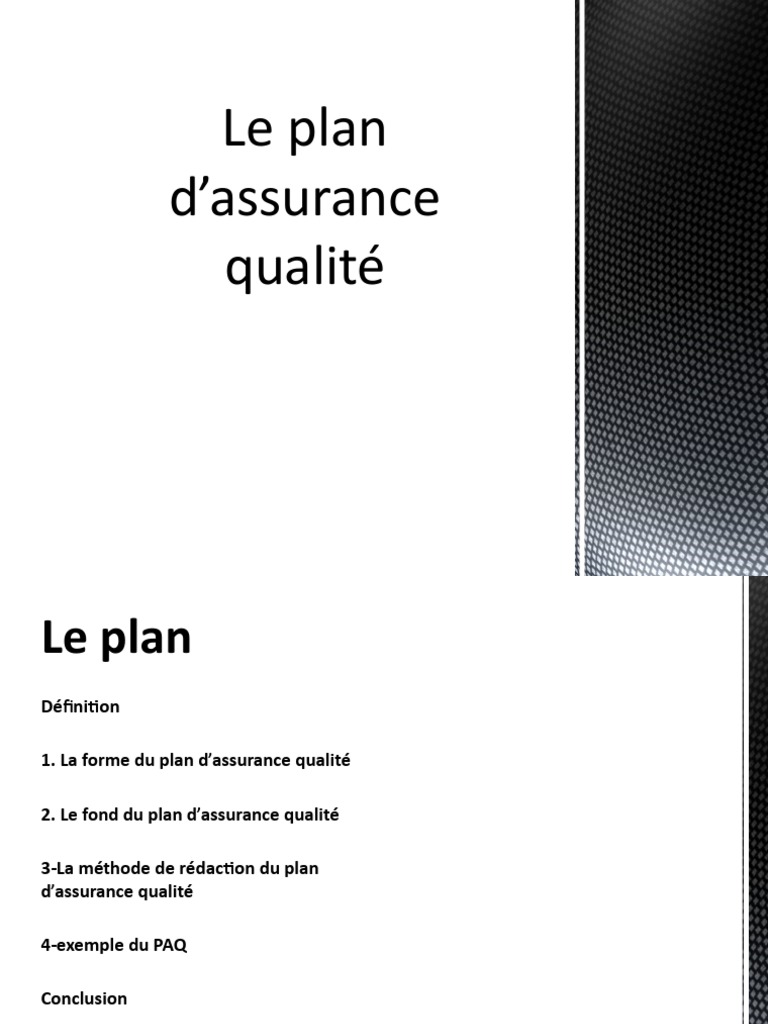 Le Plan D'assurance Qualité | PDF | Assurance | Assurance qualité
