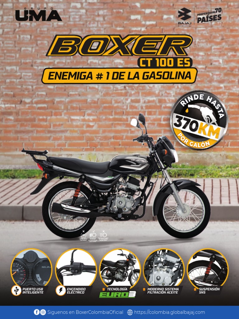 Boxer CT 100 Es | PDF | Motocicleta | Bienes manufacturados