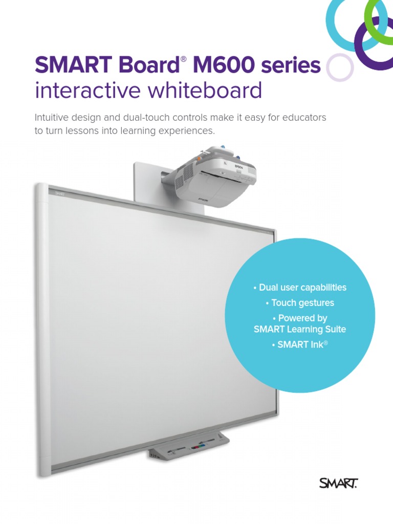 Interactive Whiteboard: SMART Board M600 Series | PDF | Computing | Design