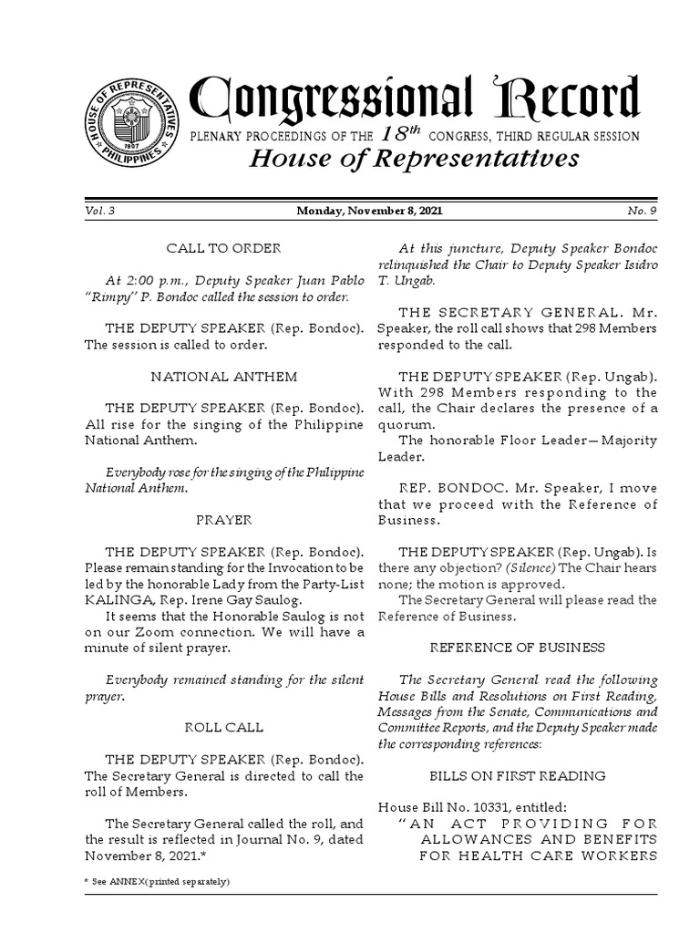 Congressional Record: House of Representatives | PDF | United States ...