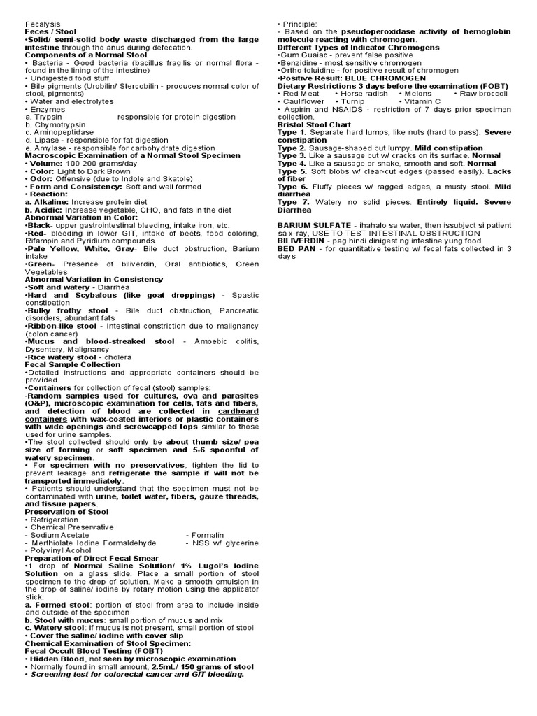 MLSP Fecalysis | PDF