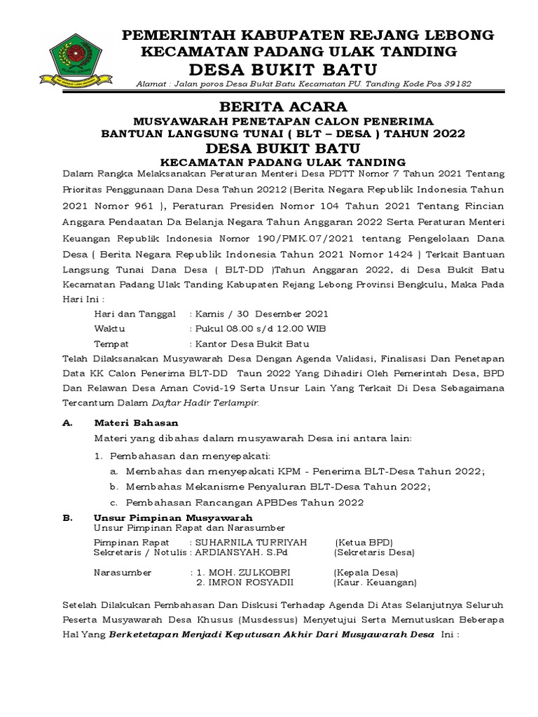 PERKADES .BLT 2022 Fix | PDF