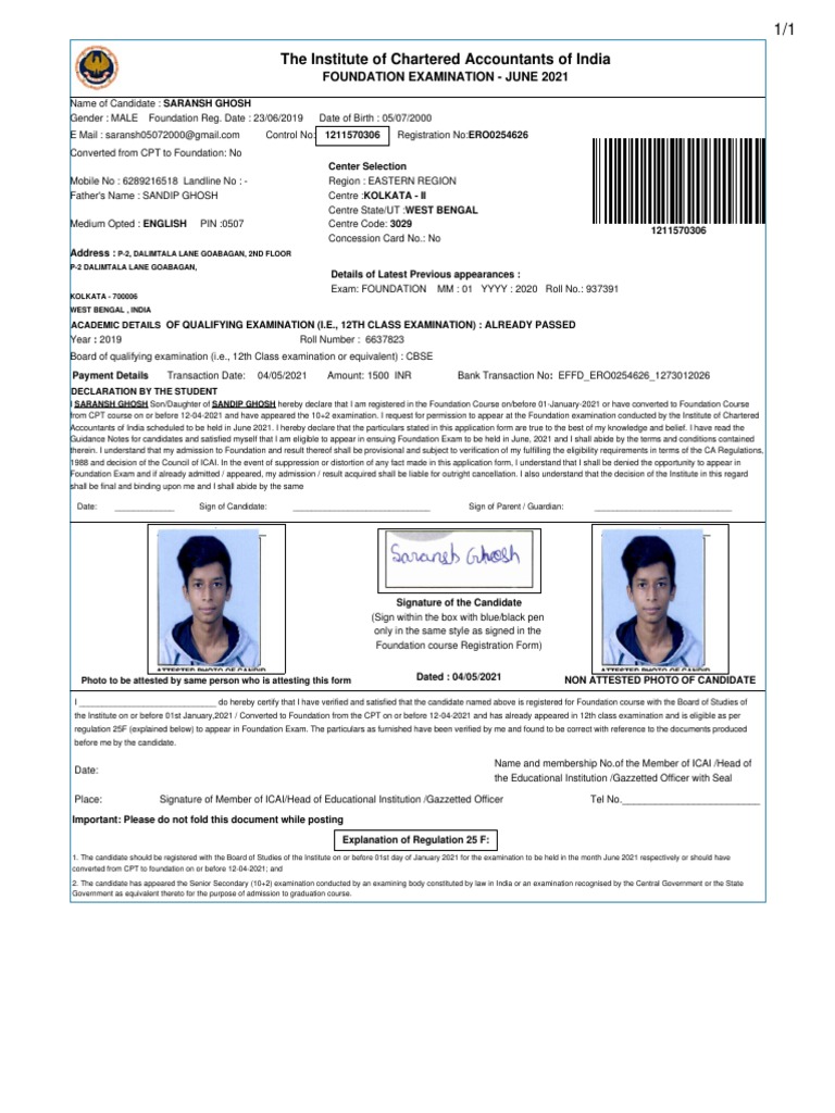 Registration Form ERO0254626-FND | PDF