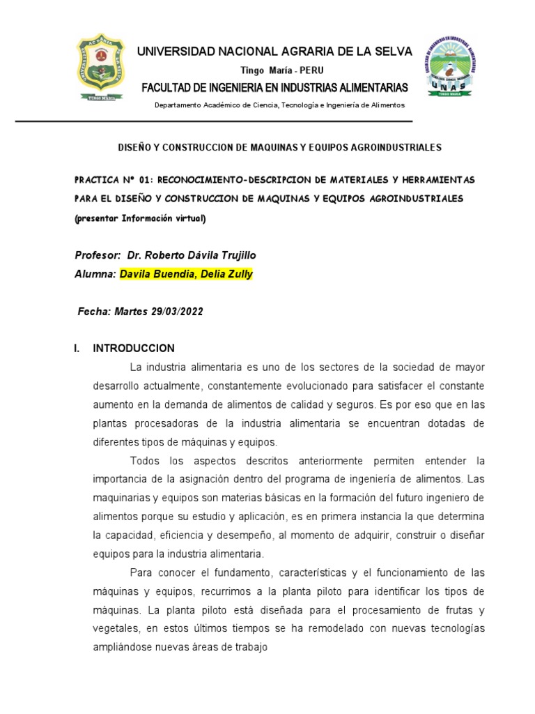 Materiales y Herramientas Agroindustriales | PDF