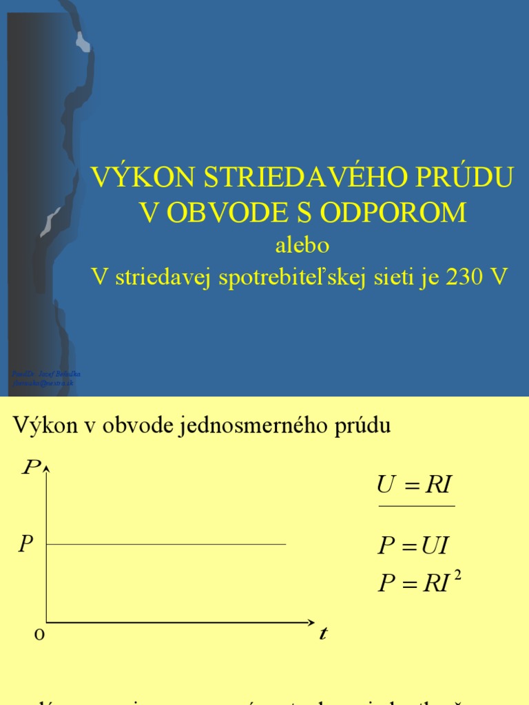 07-Vykon Striedaveho Prudu V Obvode S Odporom | PDF