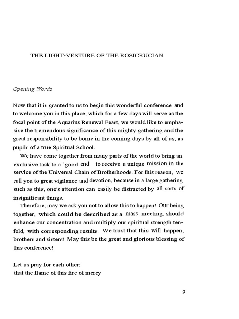 1 - The Light Vesture - The Light Vesture of The New Man 1st Ritual and ...