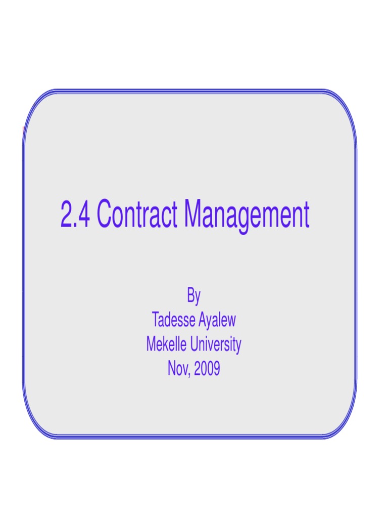 Contract Management Essentials Guide | PDF | Quality Assurance ...