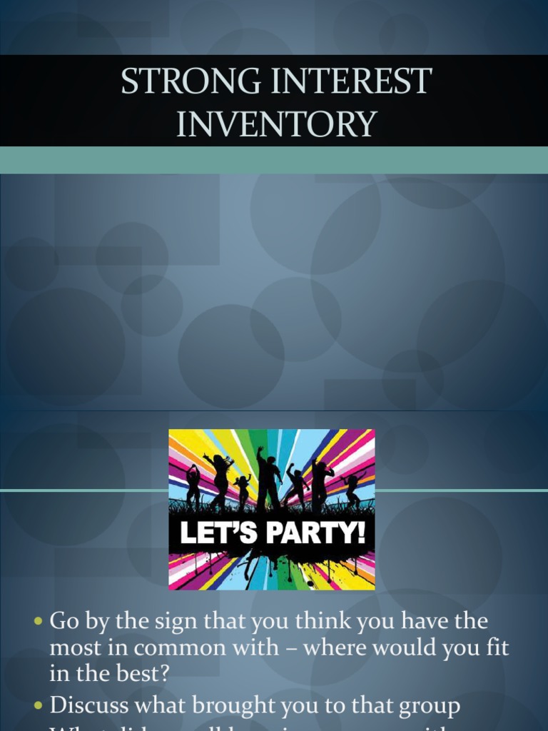 Strong Interest Inventory | PDF | Psychological Concepts | Cognition