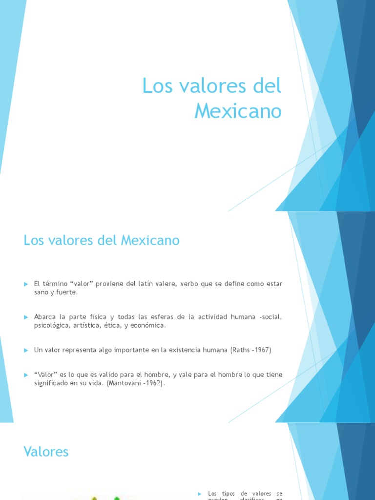04los Valores Del Mexicano | PDF | Sociedad | Comportamiento
