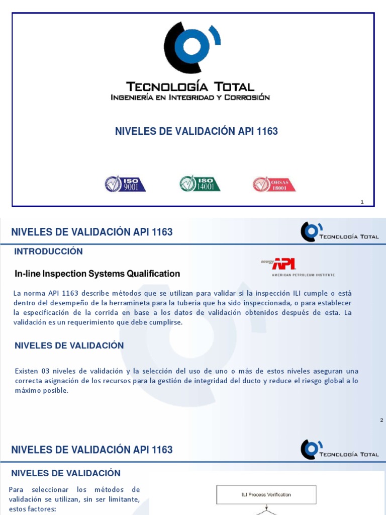 Validacion API 1163 | PDF | Medición | Desviación Estándar