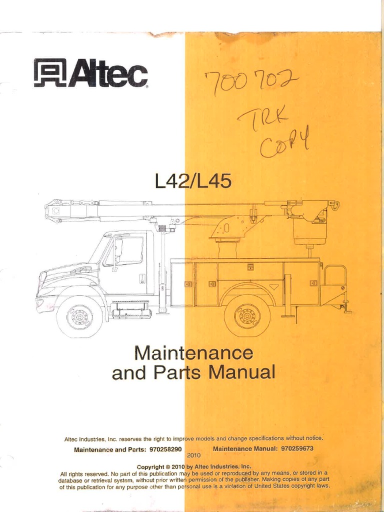 Manual Taller Altec L42-L45 Completo | PDF