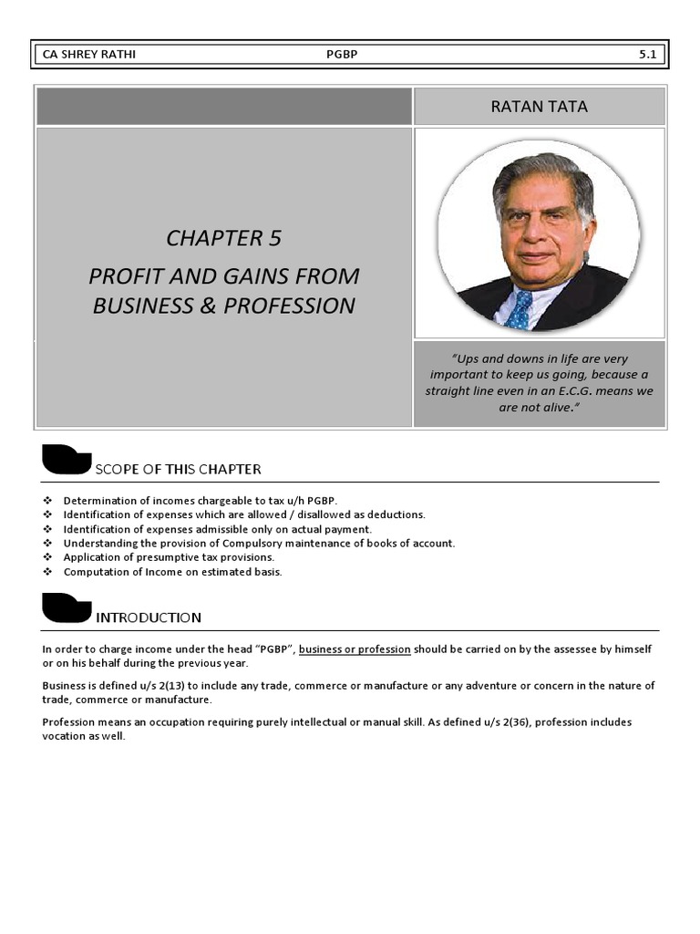 PGBP | PDF | Depreciation | Expense