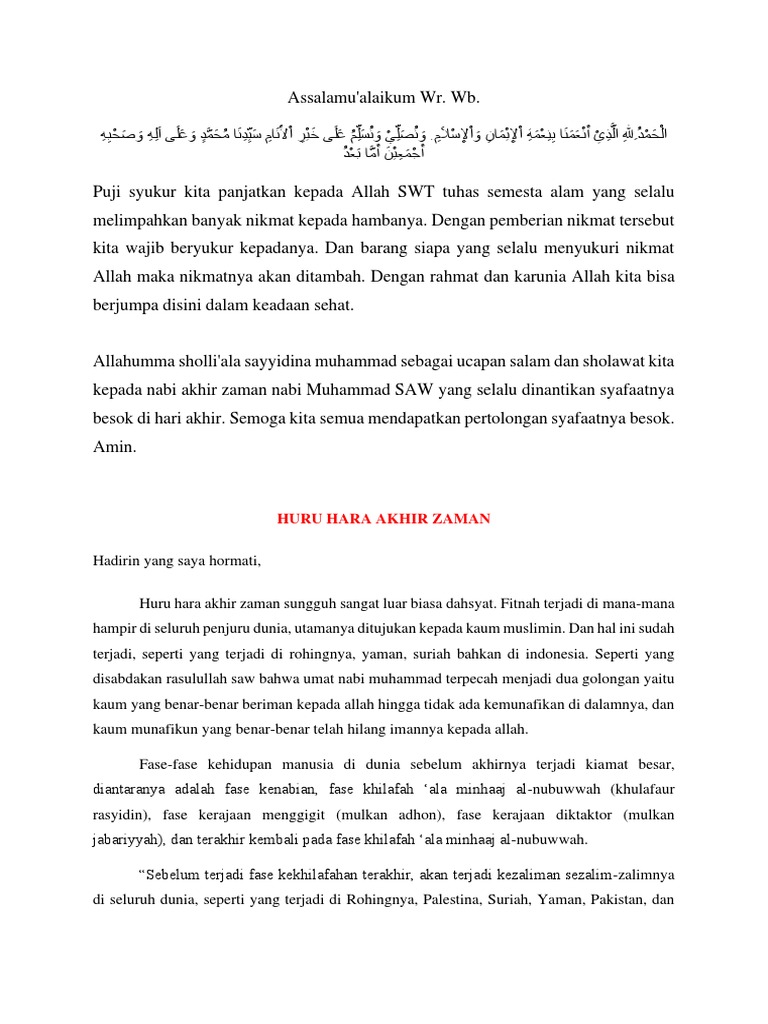 Huru Hara Akhir Zaman | PDF