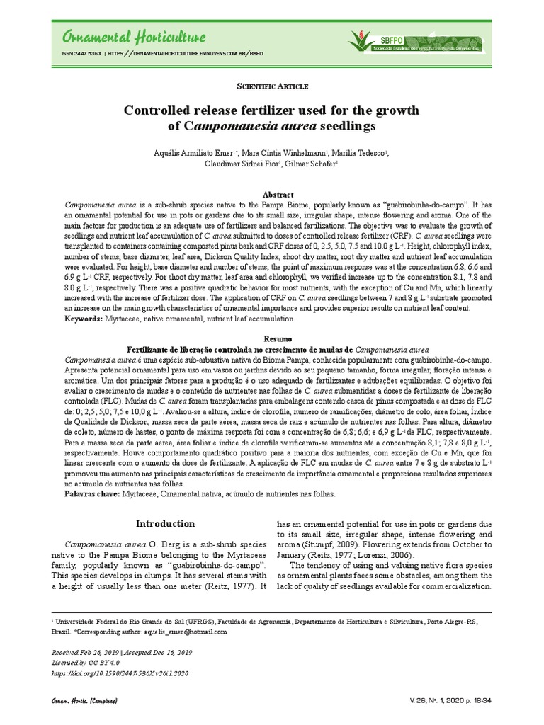 Controlled Release Fertilizer | PDF | Home & Garden | Science & Mathematics