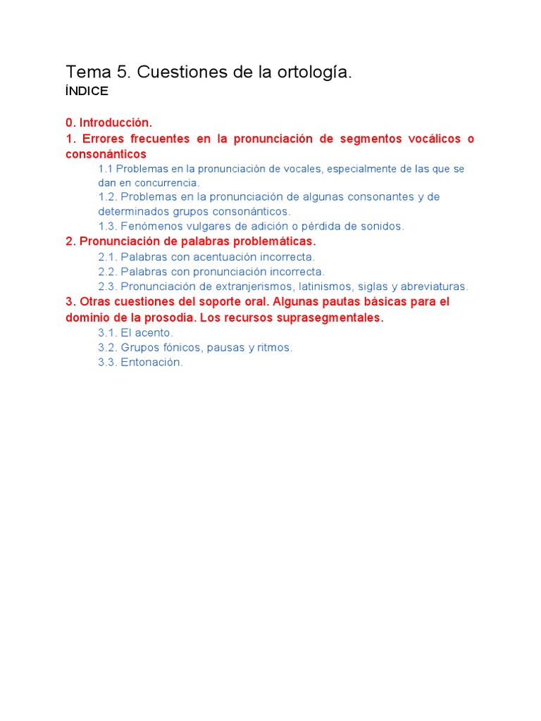 Tema 5. Cuestiones de Ortología | PDF