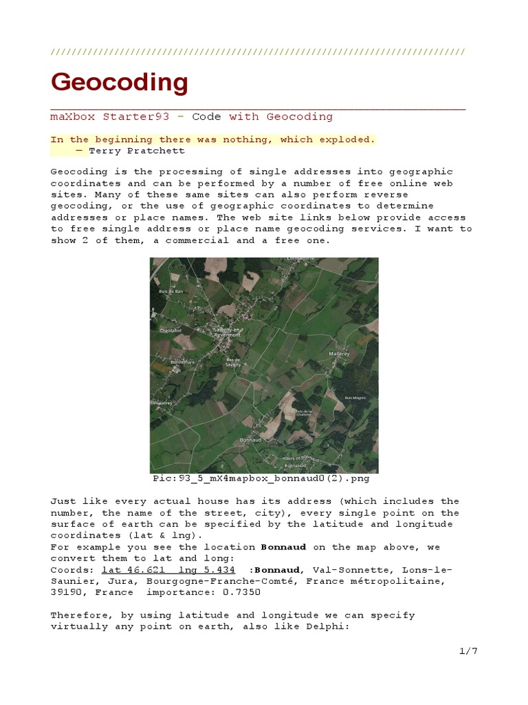 Geocoding: Maxbox Starter93 With Geocoding | PDF | Computers