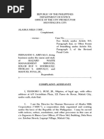 Motion For Reconsideration (Prosecutor Level) | PDF | Affidavit | Prosecutor