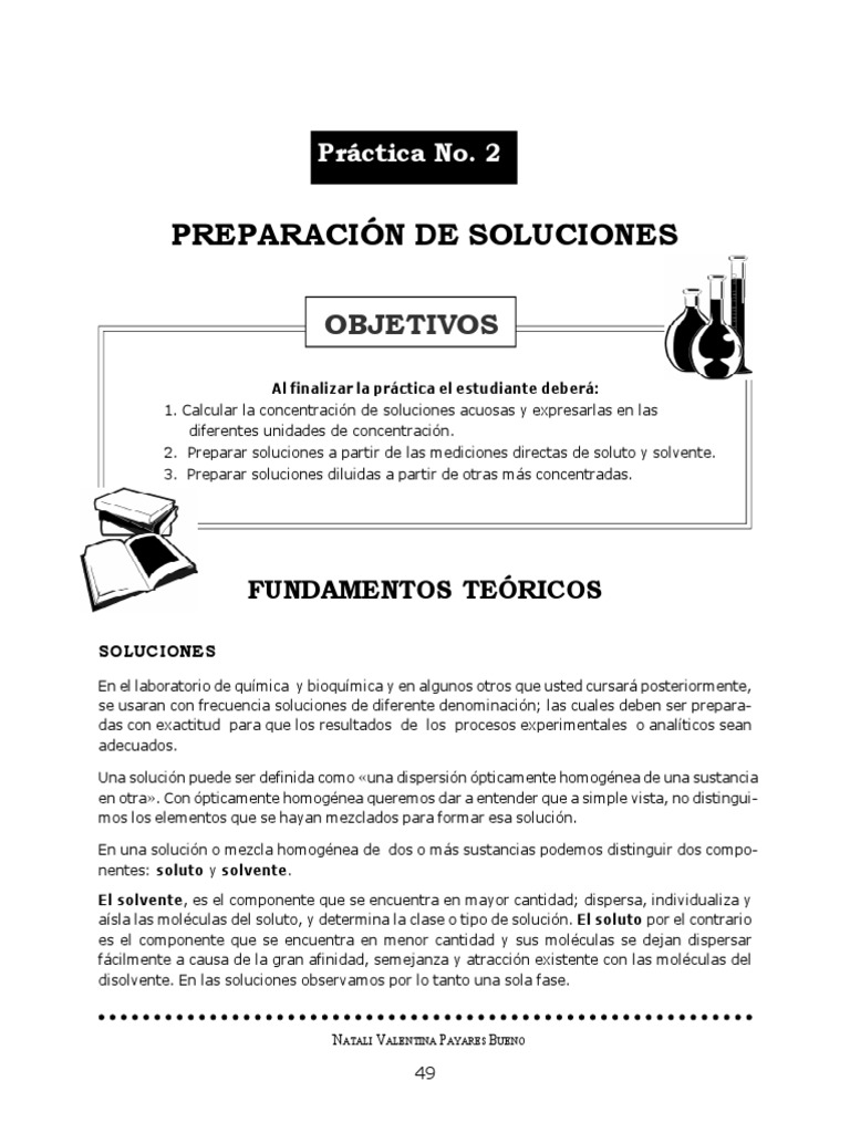 Práctica 2 Preparación de Soluciones | PDF