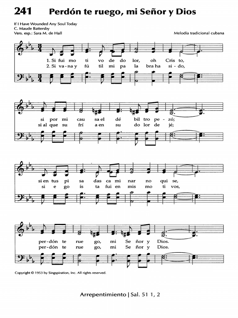 Perdón Te Ruego, Mi Señor Dios | PDF