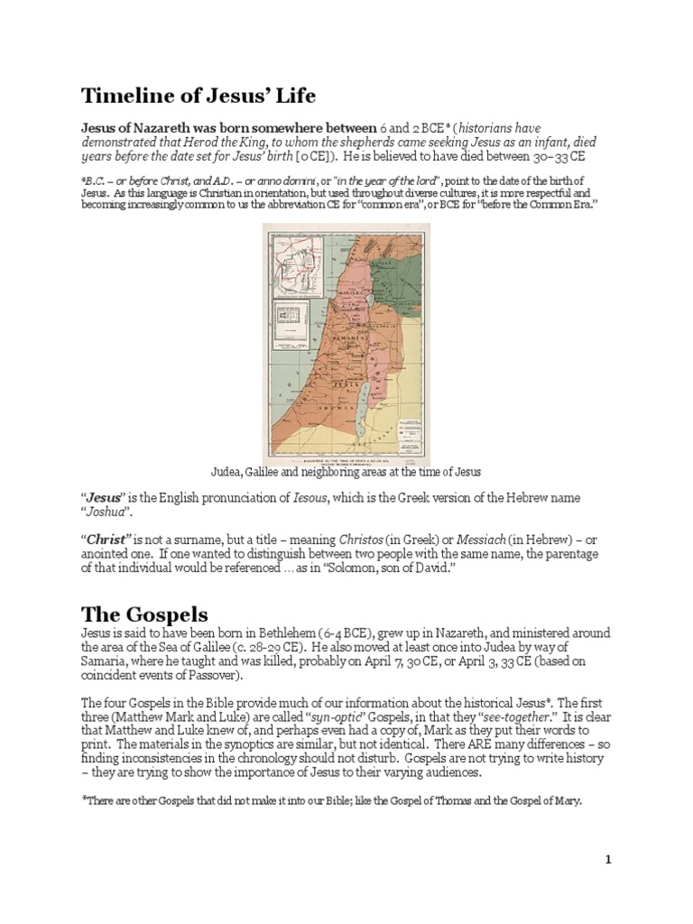 Timeline-of-Jesus-life2 | PDF | Jesus | Gospel Of Matthew