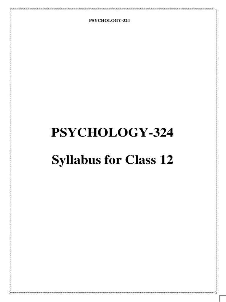 Psychology Class 12 Notes | PDF | Psychology | Mental Disorder