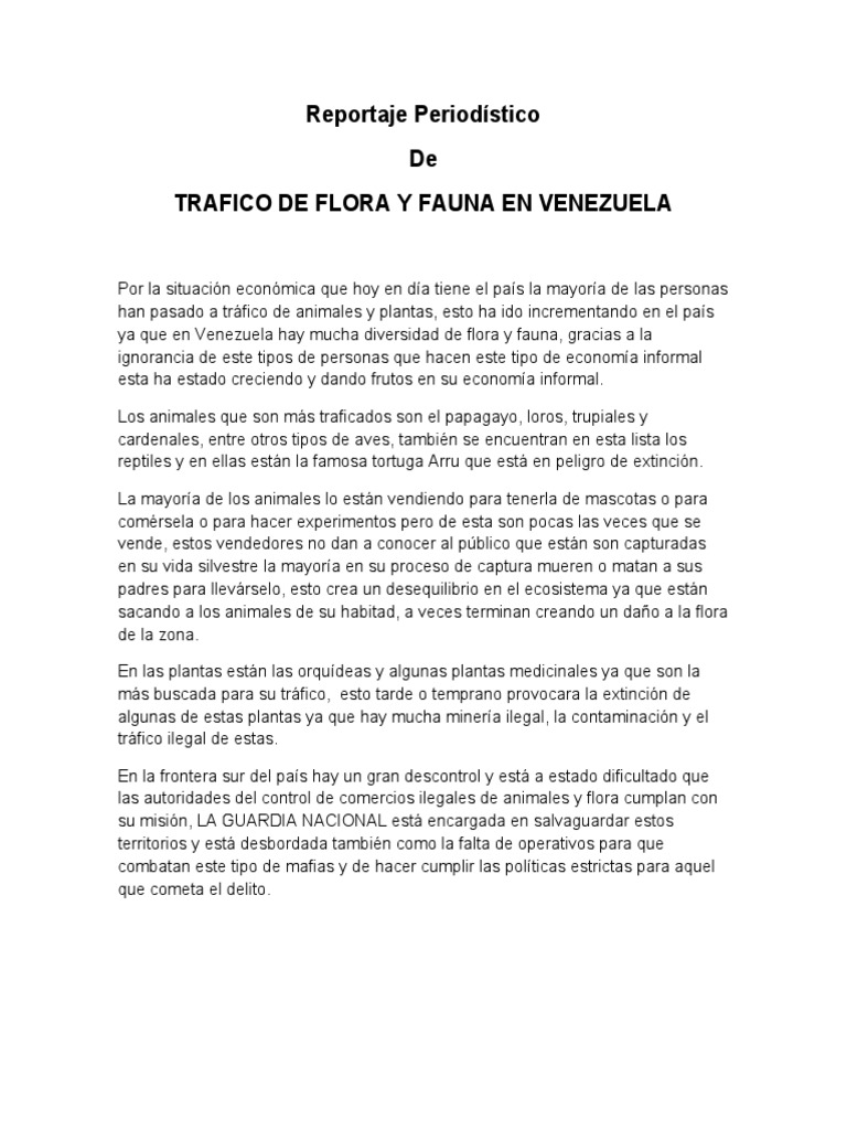 Reportaje Periodístico | PDF
