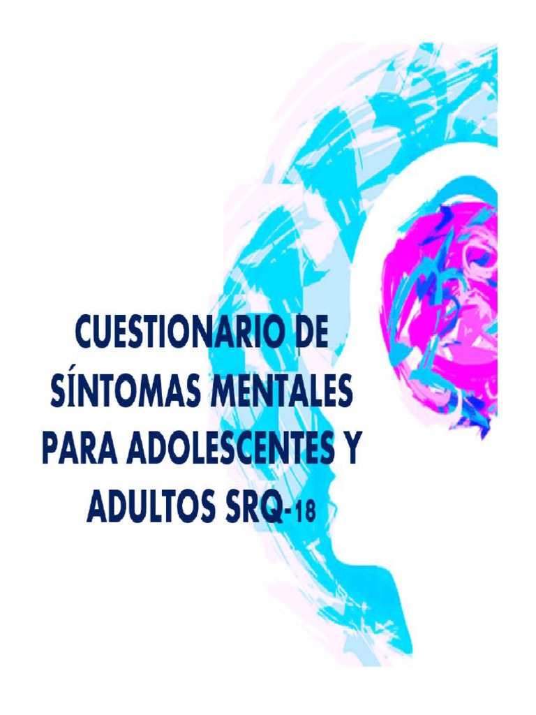 Manual SRQ-18 | Descargar gratis PDF | Depresión (estado de ánimo) | Trastorno mental