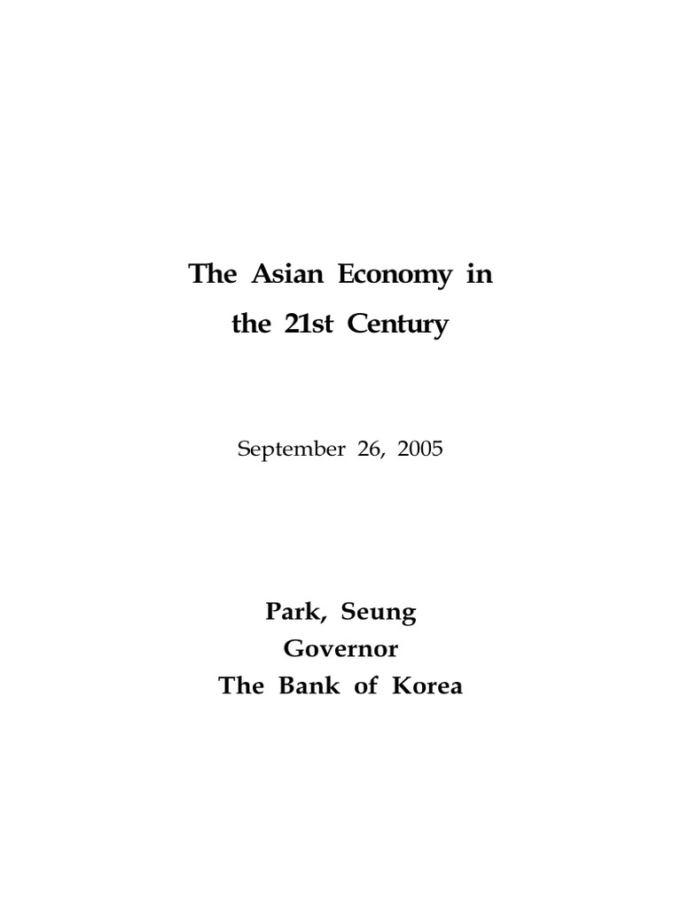 The Asian Economy in The 21st Century | PDF | Economic Growth | Economy ...
