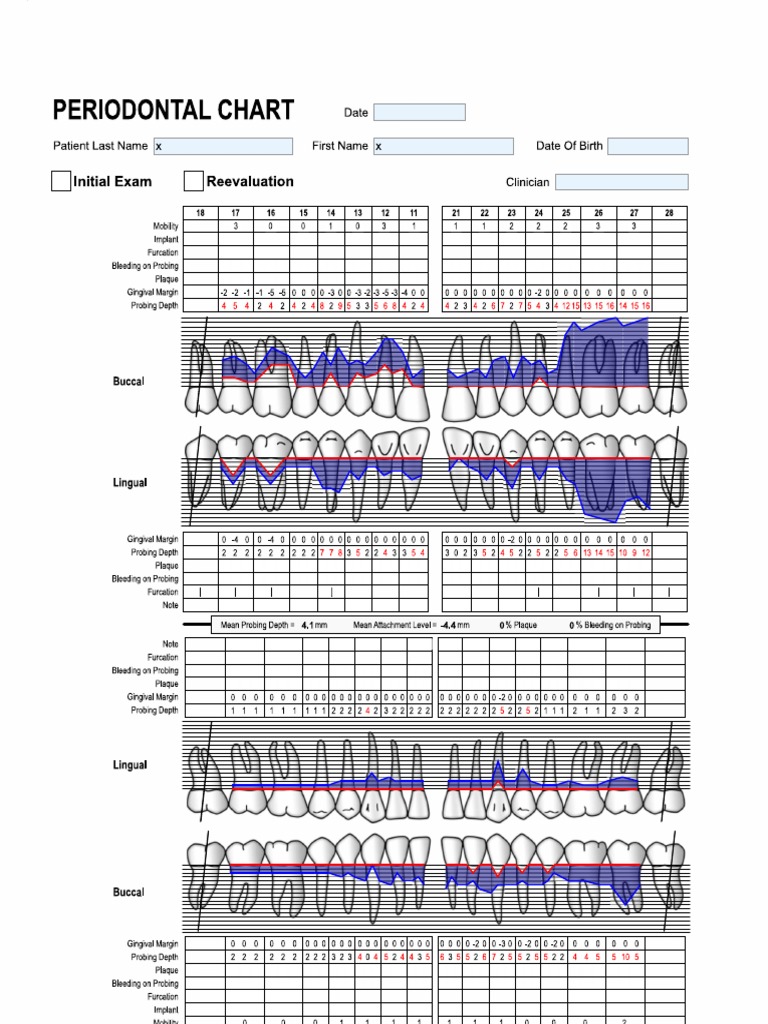 Perio Chart Dokter Dian Revisi | PDF