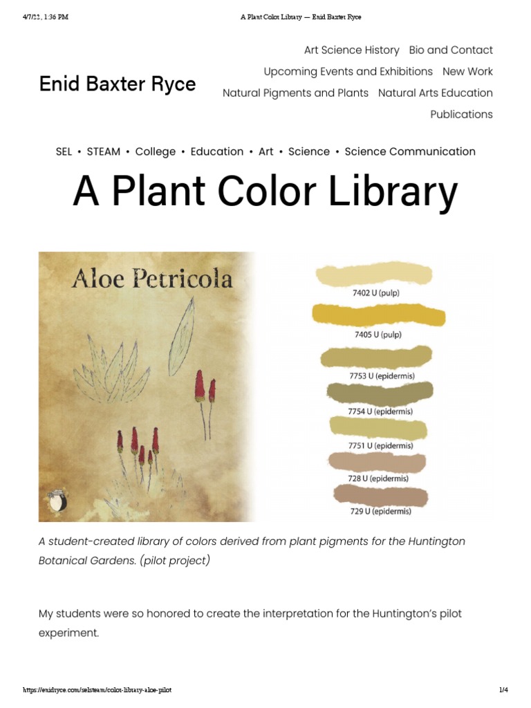 A Plant Color Library | PDF | Museology | Botany