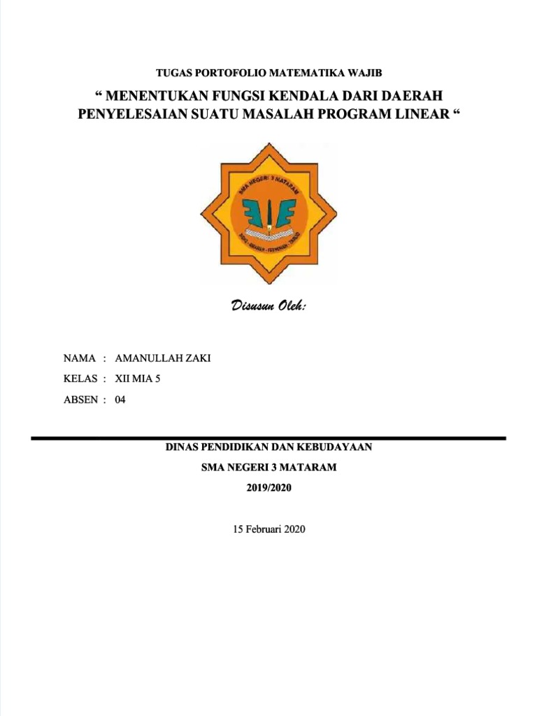 PDF Tugas Portofolio Matematika Wajib - Compress | PDF
